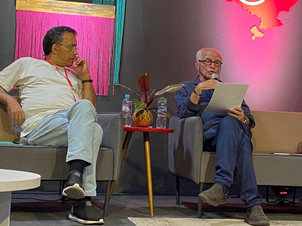 Mesa de literatura na FLIG 2023 - Instituto Ruth Guimarães